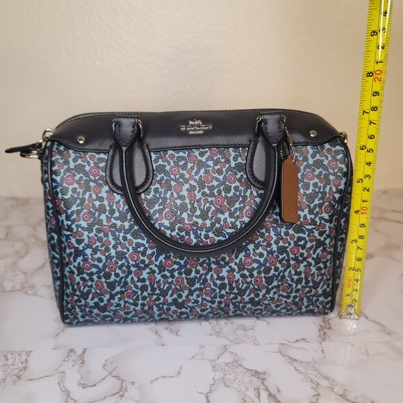 Coach | Bags | Coach Mini Bennett Satchel Ranch Floral Mist Cornflower ...